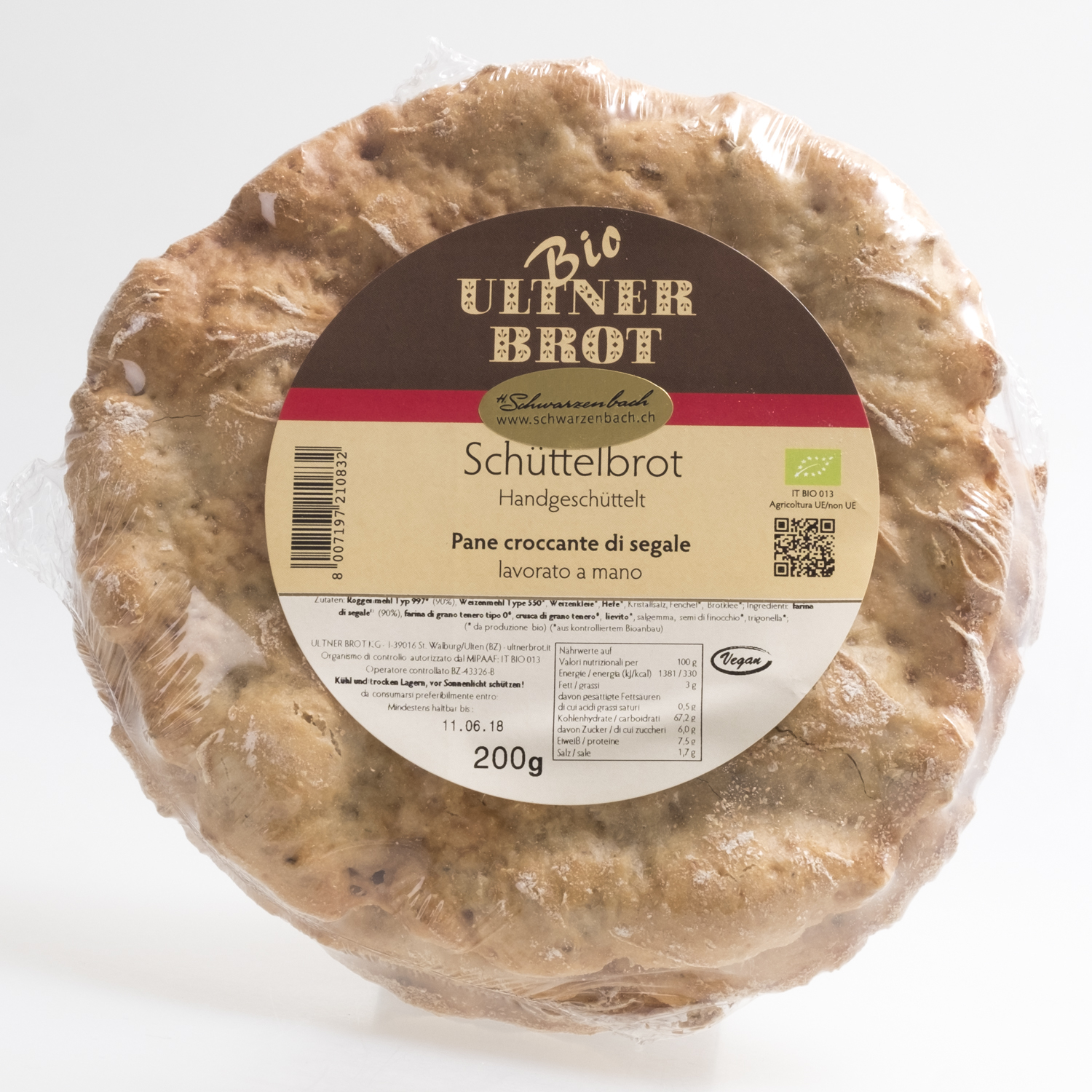 Schüttelbrot Ultner Brot bio 200g - schwarzenbach.ch