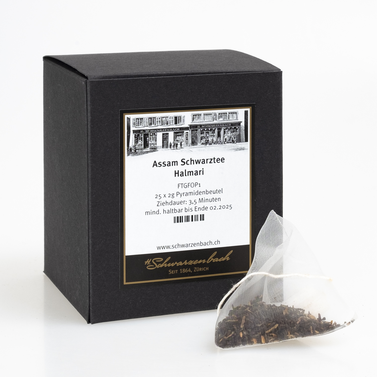 Tea bags Assam black tea, Halmari, 25 x 2g - schwarzenbach.ch