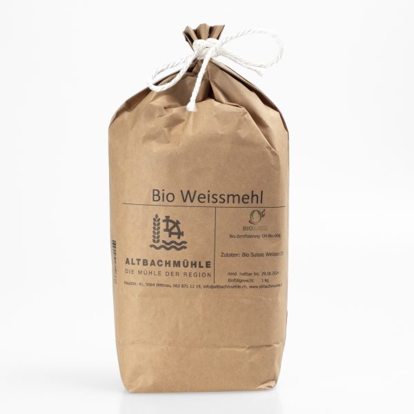 Weissmehl, White flour bio Switzerland 1kg - schwarzenbach.ch