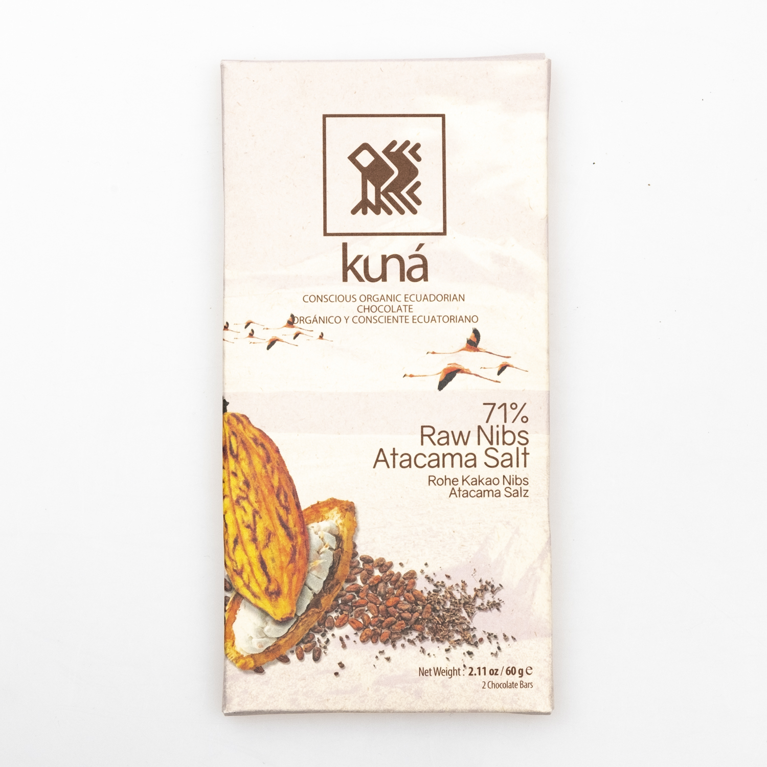 Kuna Raw Nibs/Atacama Salz bio 71%, 2x30g - schwarzenbach.ch