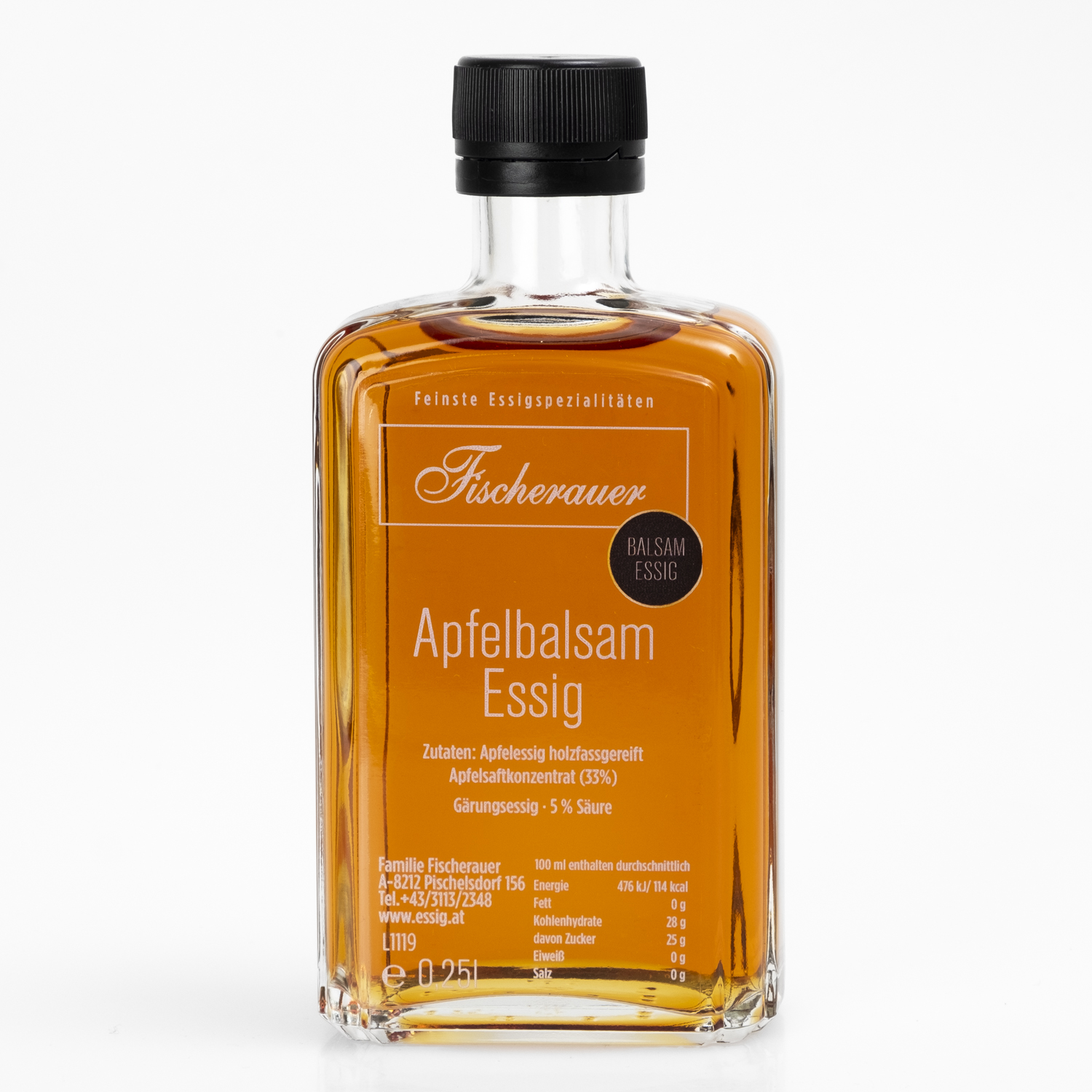 Fischerauer Apfelbalsam Essig, apple balsamic vinegar 2,5dl ...